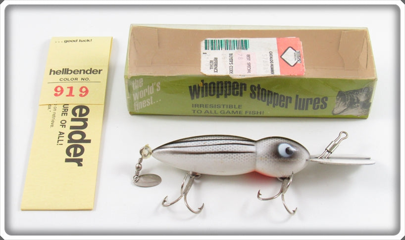 Vintage Whopper Stopper Gray Scale Hellbender Lure In Box For Sale ...